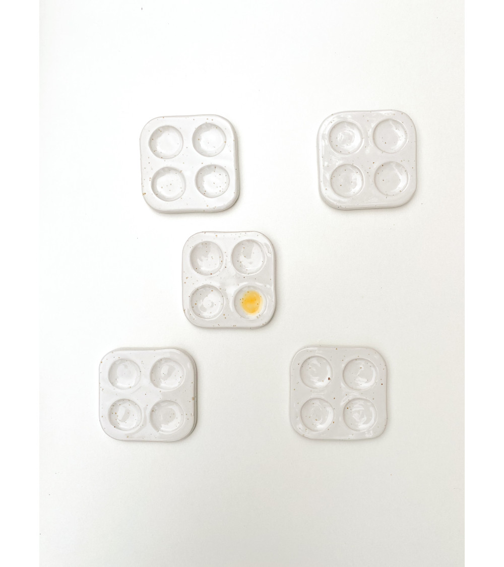 Ceramic watercolor palette for painting